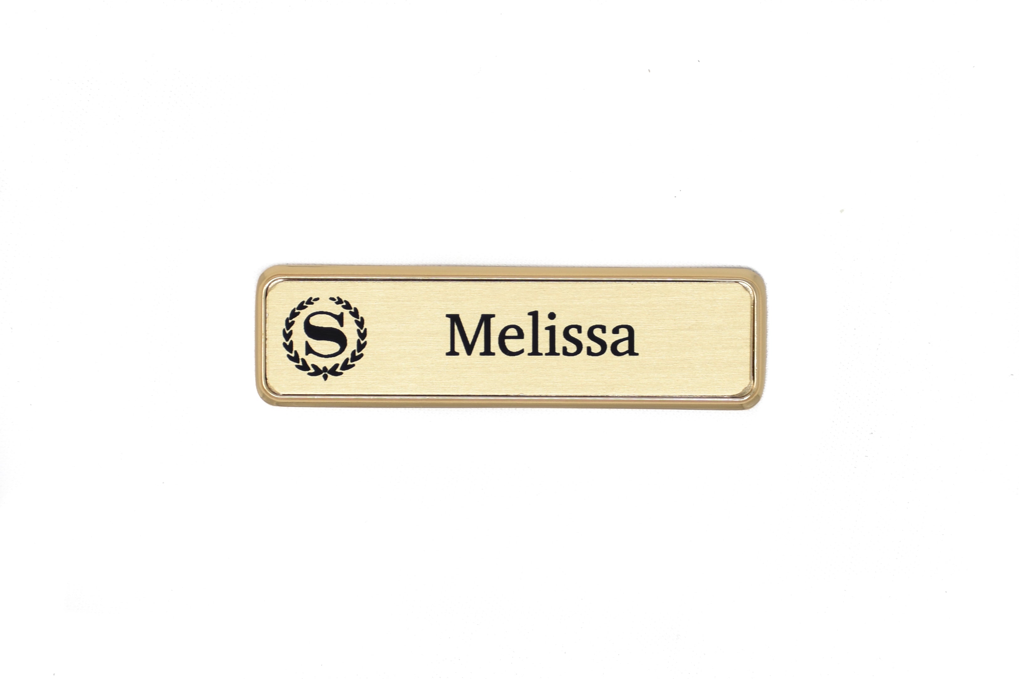 Gold Metal Frame Name Tag