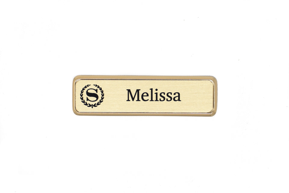 Gold Metal Frame Name Tag